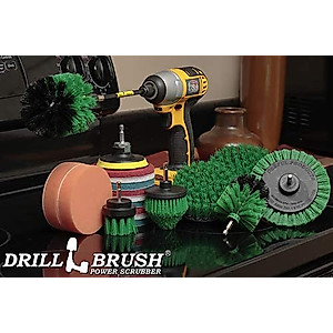 Drill Brush Power Scrubber by Useful Products - Cleaning Supplies - Oven Cleaner - Cast Iron Cleaner - Kitchen Cleaning Supplies - Cleaning Kits - Kitchen Accessories - Stove Top Cleaner - Scrub Brush