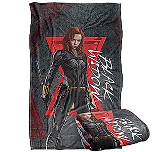 Marvel Black Widow Silky Touch Super Soft Throw Blanket 36" x 58"