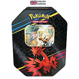 Pokémon TCG: Crown Zenith Tin – Galarian Zapdos (1 Foil Card & 5 Booster Packs)