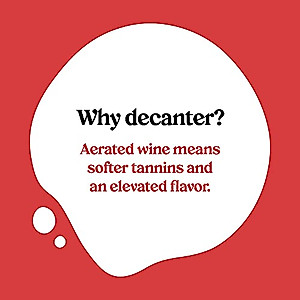 Red Wine Decanter - Glass Vase Red Wine Aerator - Gift Accessories - Clear Carafe with Cleaning Beads - Holds 750mL bottle