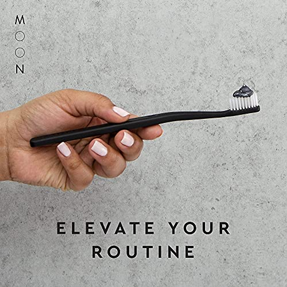 Moon Toothbrushes, Soft Bristle, White and Black Sleek Toothbrushes, 2 Pack