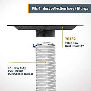 POWERTEC 70132V 14" Table Saw Dust Hood, 1 PK