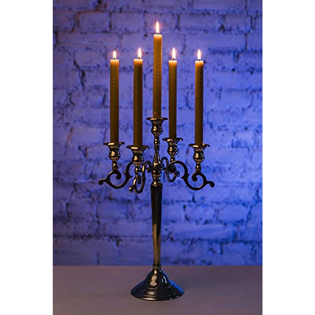 Beeswax Taper Candles 10 inches Natural Honey Comb Hand Rolled Dripless Eco-Friendly Smoke and Soot Free Tea Candle Gift Box for a Romantic Dinner or Special Occasions Set of 6 (6)