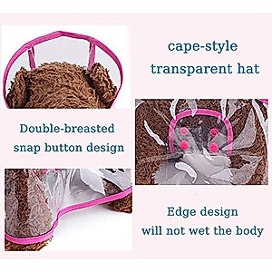 Harikaji Pet Raincoat,Small Dog Waterproof Puppy Raincoat Coat Transparent Pet Dog Rainwear Clothes for Small Dogs Cats (M,Green)