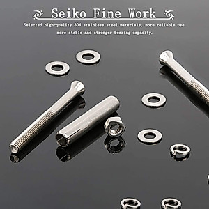 Expansion Screw, Stainless steel expansion bolts, screws, screws, 4 Pieces Expansion Screw Bolts M8 - Stainless Steel External Hex Nut Expansion Sleeve Anchor Bolt Heavy Duty Fixing Anchors, M8*70/4 P
