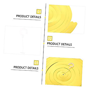 IFANLANDOR 3 Spiral Charm Wreath Decor Hanging Whirls Decorations Ceiling Hanging Garland Wedding Ceiling Swirl Baby Shower Party Decorations PVC to Rotate Decoration Supplies Streamer