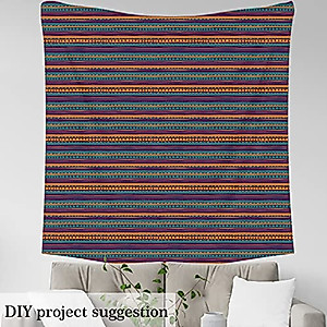 Aztec Fabric by The Yard, Boho Indian Upholstery Fabric, Tribal Traditional Ethnic Decorative Fabric, Cartoon Waterproof Outdoor Fabric, DIY Art Upholstery and Home Accents, Red Green, 2 Yards