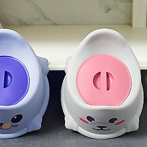 Kisangel Portable Seat Baby Potty Training Cute Grey Seal Toddlers Potty Baby Toilet Train for Toddlers Baby Training Toilet Portable Toilet