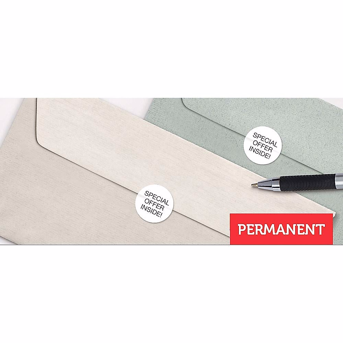 Office Depot Permanent Mailing Seals, 1in. Diameter, White, Pack Of 600, OD98796