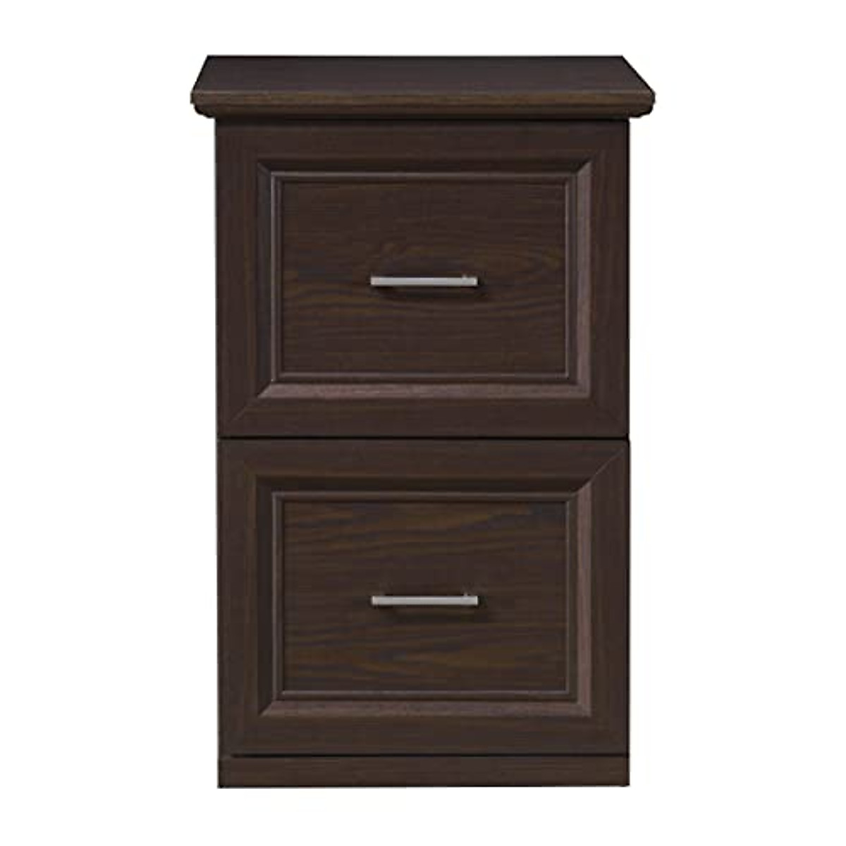 OSP Home Furnishings Jefferson 2-Drawer File Cabinet with Euro-Style Drawer Glides and Lockdowel Fastening System, Vertical, Espresso