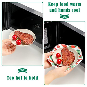 Microwave Bowl Holders Set of 5, Microwave Safe Hot Bowl Holder Multipurpose Heat Resistant Fruit Geometric Pattern Bowl Pot Holder Polyester Sponge Bowl Pads Plate Dish Pads for Soup Bowl (Fruit)