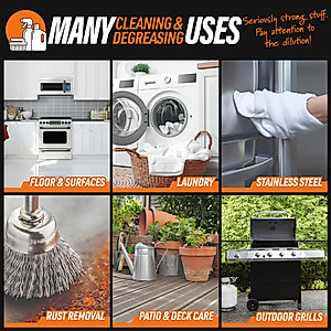 Calyptus 50% Concentrated Vinegar | Highest-Performance (12.5X Power) | Pure Virgin Vinegar | Dynamic-Power | Home, Outdoor, Industrial Cleaner Concentrate | Makes 12.5 Gallons | USA Made | 128 Ounces