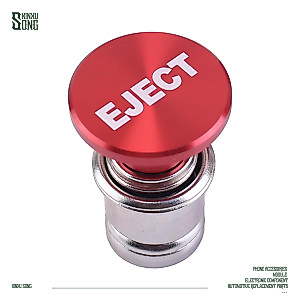 XINXUSONG 3PCS EJECT FIRE MISSILES NITROUS For Button Cigarette Lighter Billet Button Plugs Replacement 12V Power Source Cover Fits Most Automotive Vehicles Auto Car Anodized Aluminum Dustproof Plug