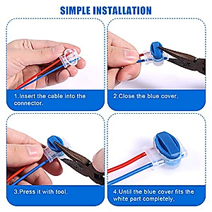 AIEX 20pcs Waterproof Cable Connectors Electrical, Resin Filled Robotic Lawn Mower Wire Cable Connector for Outdoor Garden Irrigation Machines Applications