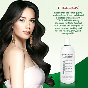 TRI Design Hydrating Shampoo for Color Treated Hair, Sulfate and Paraben Free Color Care Treatment, Concentrated Hair Color Shampoo, Gently Cleanses -33.8 Fluid Ounce