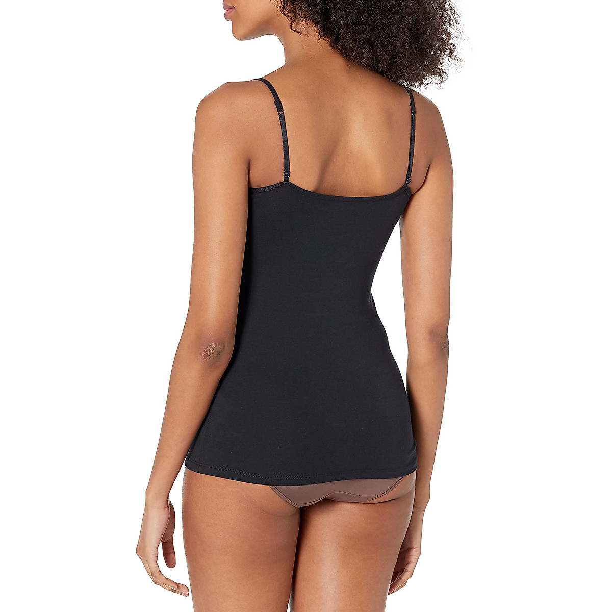 Amazon Essentials Women's Slim-Fit Camisole, Pack of 4, Black, X-Large