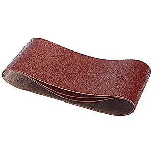 Bosch Home and Garden 2609256206 3-Piece Sanding Set for Belt Sanders, red Quality 80, no Holes, clamped