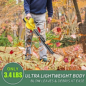 Cordless Leaf Blower Battery Operated: 20V Electric Mini Handheld Leaf Blower - Lightweight Small Powerful Blower Battery Powered for Patio | Jobsite