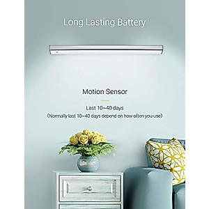 Joyzy Motion Sensor Closet Lighting with Germany Osram Beads, Eye Protection Design for Under Cabinet Lights Automatic Wireless Lighting, LED Rechargeable Night Lighting for Wardrobe Pantry Light