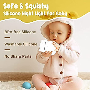 ShaArkMango Kids Night Light Lamp Cute Sleepy Owl, Convenient for Reading & Soothe Baby to Sleep Training Nursery Lights Toddler LED Nightlight for Children Girls Boys Kawaii Room Decor