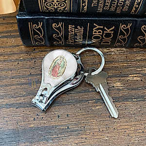 WE Our Lady of Guadalupe (12 PCS) Baptism Keychain with Nail Clipper and Opener Party Favors for Baby Boys and Girls/Bautizo Recuerdos/Gift for Guest/Christening/First Communion Favors