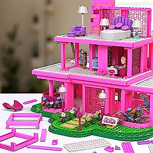 Barbie MEGA Barbie The Movie Building Toys for Adults, DreamHouse Replica with 1795 Pieces, Barbie and Ken Micro-Dolls and Accessories, for Collectors
