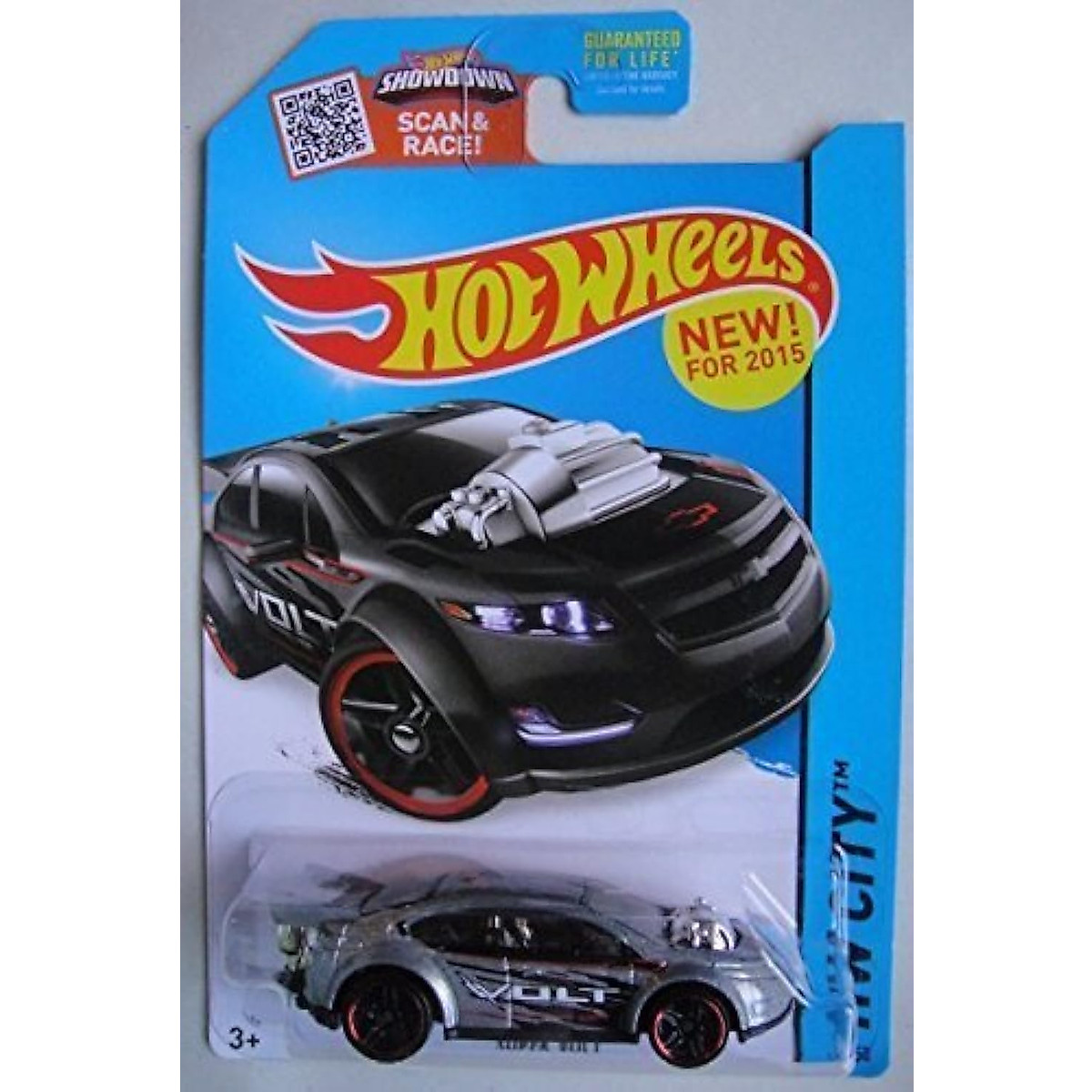 HOT WHEELS HW CITY NEW FOR 2015 SILVER SUPER VOLT SHOWDOWN SCAN & RACE! 22/250