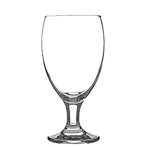 Rink Drink 4x Pint 590ml (20oz) Classic Tulip Beer Glasses Set - 'Empire' Range - Stemmed Snifter Drinking Lager Glass