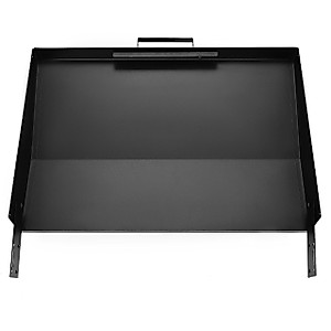 Kojem Hinged Lid Griddle Cover Compatible with 28 inch Blackstone Griddle with Rear & Right Grease Collection Steel Powder Coated Black