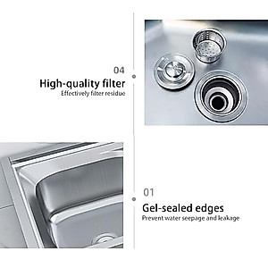 Free Standing Stainless-Steel Single Bowl Sink,Commercial Restaurant Kitchen Sink Set,Utility Kitchen Sink with Workbench, w/Faucet & Drain, for Restaurant,Garage,Laundry Room,Yard