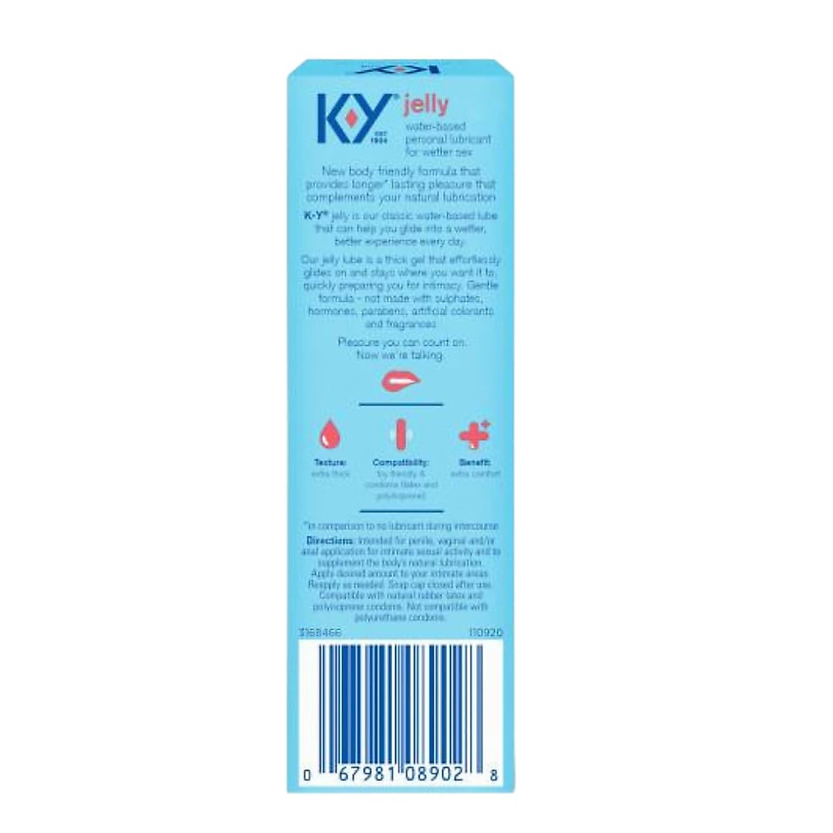 Personal Lubricant, K-Y Jelly Water Based Lube, 2 Ounce (Pack of 6) Personal Lube For Women