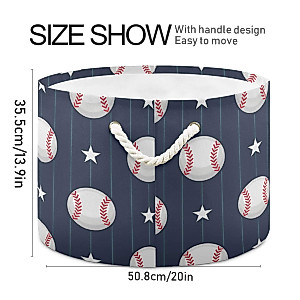 Large Storage Basket for Toys Basketball Baseball Sport Storage Bin Box Laundry Basket for Home Decor, Pet Toy, Blankets