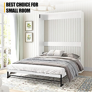 Murphy Bed Hardware Kit with Two-Stage Luxury Gas Spring - Effortless to Pull Down & Fold Back, Good Design Combining Scattered Parts for Heavy Duty Bed Frame,Hidden Murphy Beds Kit Vertical Twin