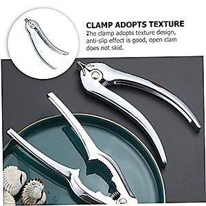 BESTonZON 3pcs Clam Opener Cover Clip Crab Tools Home Tools Specialty Tools Shellfish Clam Rake with Basket Seafood Opening Cutter Sturdy Clam Opening Tool Daily Use Clam Opener Clam Clip