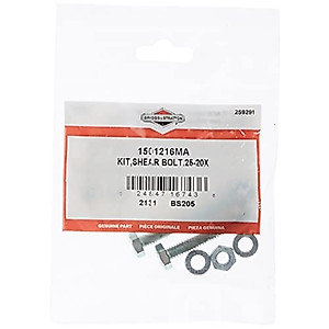 Murray 1501216MA Shear Bolt Kit for Snow Throwers