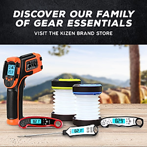 KIZEN Solar Camping Lantern - LED Lanterns for Power Outages, Camping Lights, Emergency Flashlight - Collapsible Lamp, Rechargeable W/ Solar or Plug