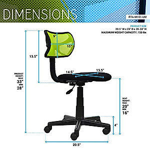 Student Mesh Task Office Chair. Color: Lime