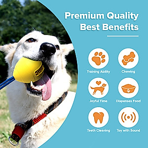 Double Suction Cup Dog Toys Set For Aggressive Chewers 100% Rubber (3 In 1), Teeth Cleaning Toothbrush Toy Stops Plaque & Tarter, Cherry Blossom Waste Bag Dispenser Bonus, Tug Of War Toy For Dog's IQ