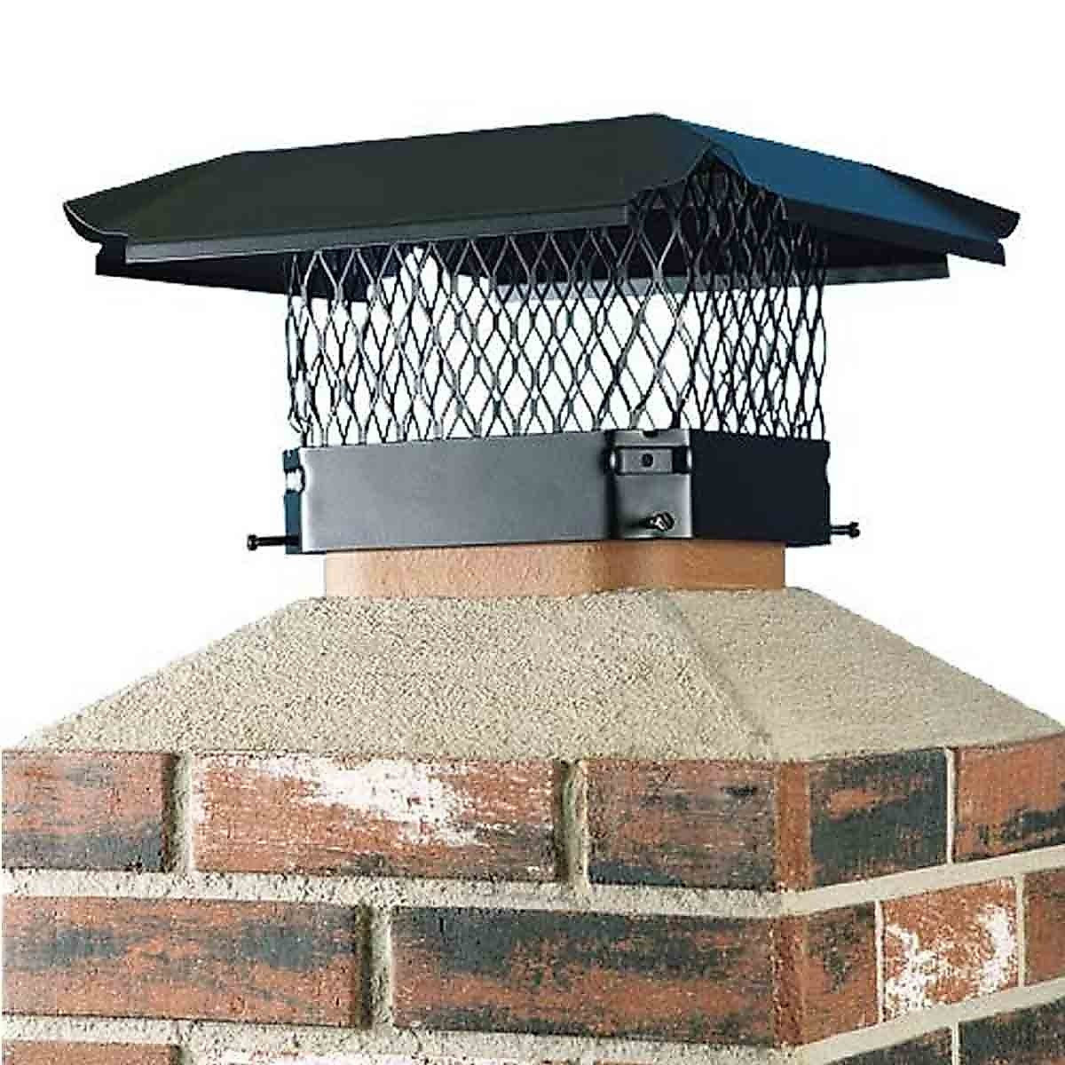 HY-C Single Flue Galvanized Cap 18" x 18" 3/4" - Standard Mesh