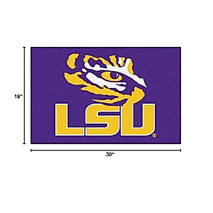 FANMATS 3944 LSU Tigers Starter Mat Accent Rug - 19in. x 30in. | Sports Fan Home Decor Rug and Tailgating Mat - LSU Primary Logo