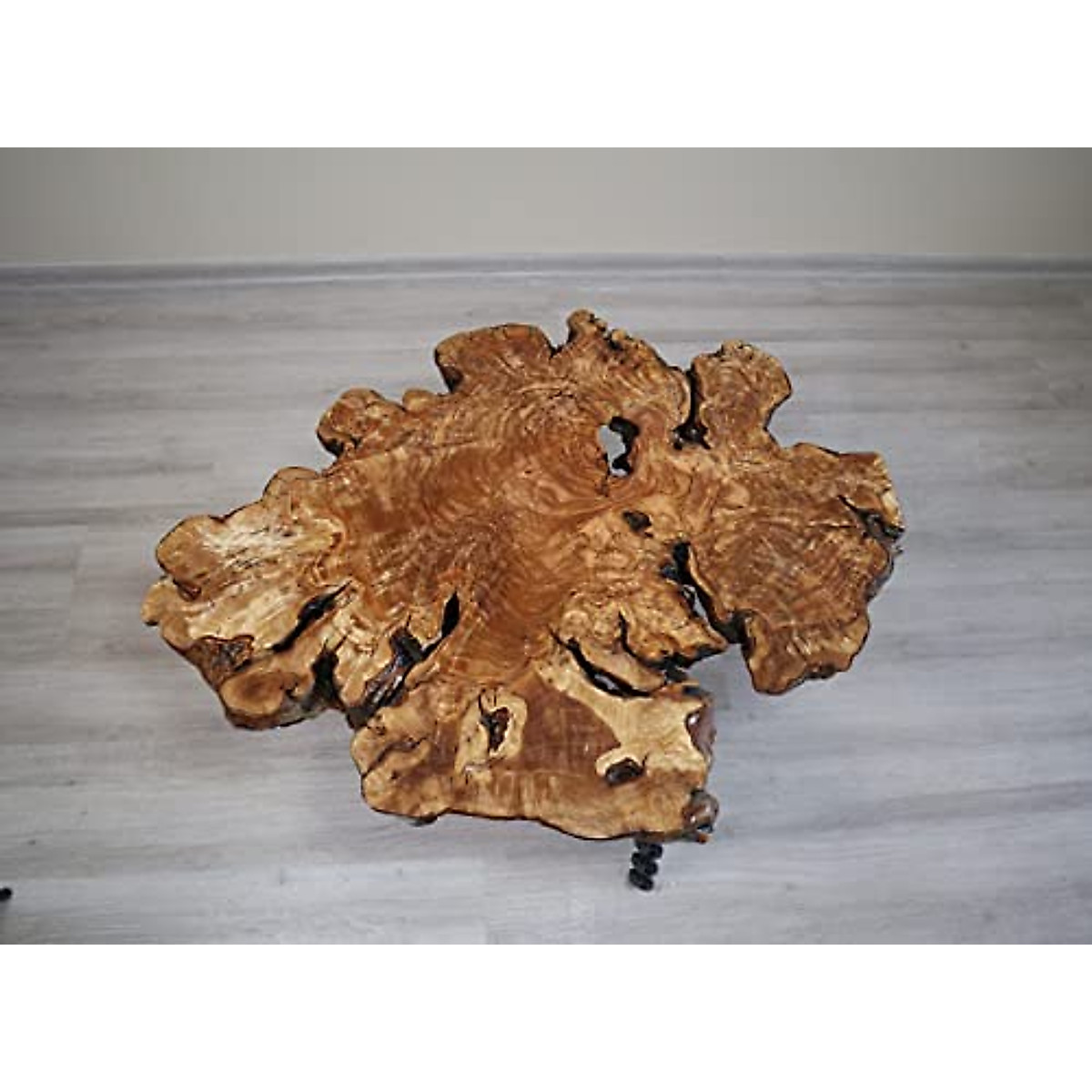 Live Edge Olive Tree Root Amazing Naturally Form Wood Slab, Big Coffee Table 81 X 64 cm (Handmade)