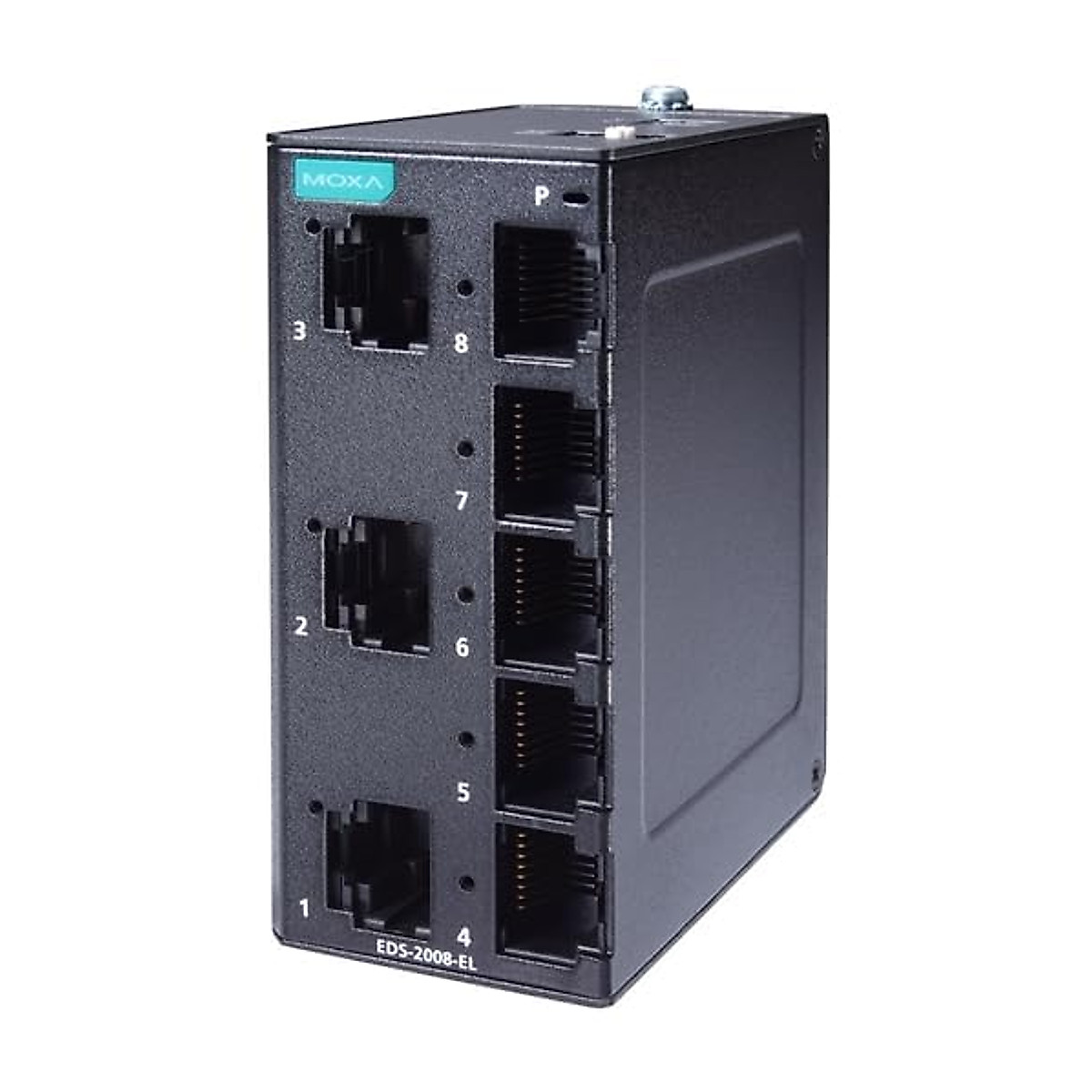 MOXA EDS-2008-EL 8-Port Entry-Level Unmanaged Switch, 8 10/100BaseTX Ports, -10 to 60°C