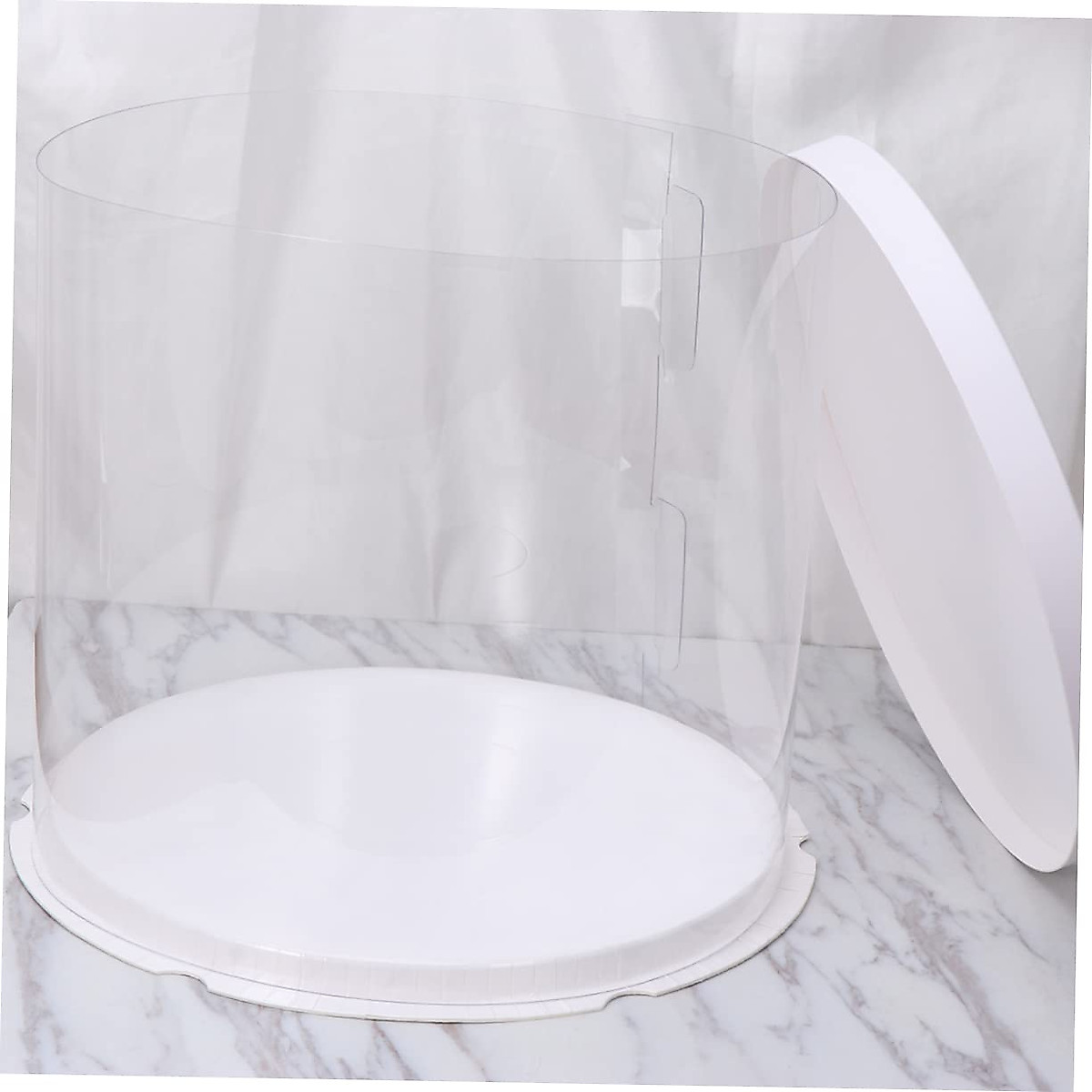 Mobestech 2pcs Box Paperboard and Material Cake Packaging Boxes Round Design for Home Shop and Events