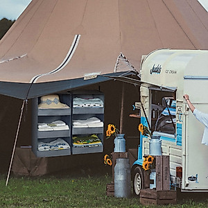 GRANNY SAYS Bundle of 2-Pack Hanging Organizer for Closet & 2-Pack Closet Storage Bins