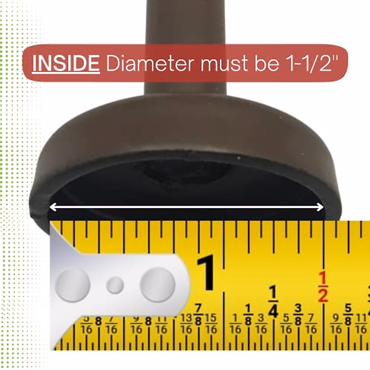 Project Patio 1.5 Inch Wrought Iron Furniture Feet Cap Glide Replacement Outdoor Chair Leg Floor Protector Insert Parts - 24-Pack