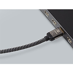 Monoprice 113755 HDMI High Speed Active Cable - 20 Feet - Gray, 4K@60Hz, 18Gbps, HDR, 28AWG, YUV, 4:4:4, CL3 - Luxe Active Series,Black