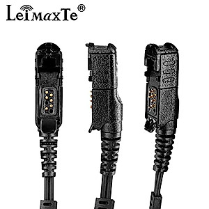 LEIMAXTE XPR3300e Earpiece for Motorola Radio XPR3500 XPR3500e XPR3000 XPR3300 with Mic PTT XPR 3300 3500 3300e 3500e Walkie Talkie Headset Security Acoustic Tube Surveillance Headphone