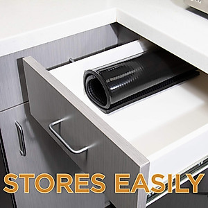 18" x 12" Black Bar Mats, 2-pack - Professional Bartender's Non-Slip Drink Cocktail Mixing Service Mat - Accessories for Industrial & Home Kitchen, Bartops, Coffee Bars, Food Trucks, & Restaurants