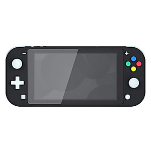eXtremeRate Soft Touch Black DIY Replacement Shell for Nintendo Switch Lite, NSL Handheld Controller Housing w/Screen Protector, Custom Case Cover for Nintendo Switch Lite