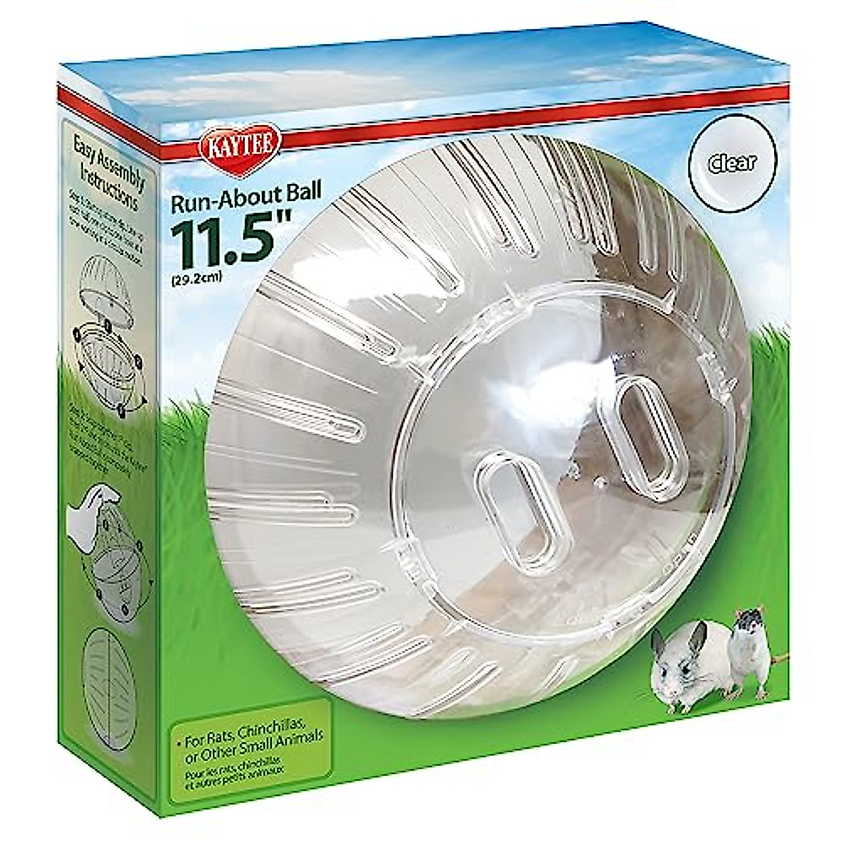 Kaytee 11.5" Clear Run-About Exercise Ball For Pet Rats & Chinchillas